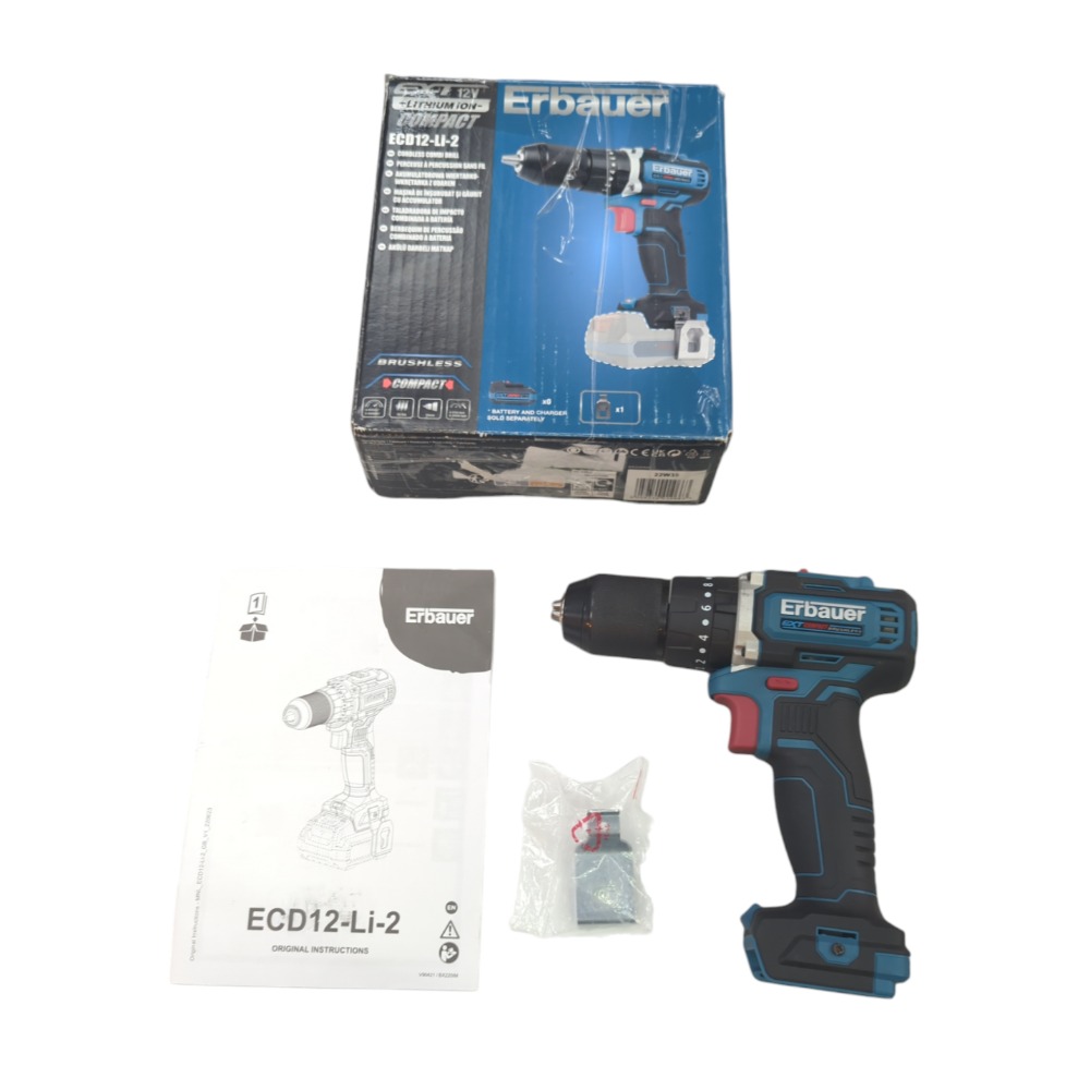 Pre-owned Erbauer Combi Drill (Erbauer ECD12 -Li-2) - Own4Less